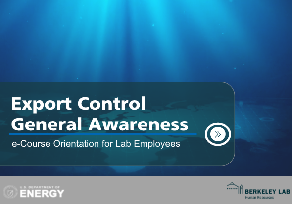 Export Control General Awareness Training is Now Available